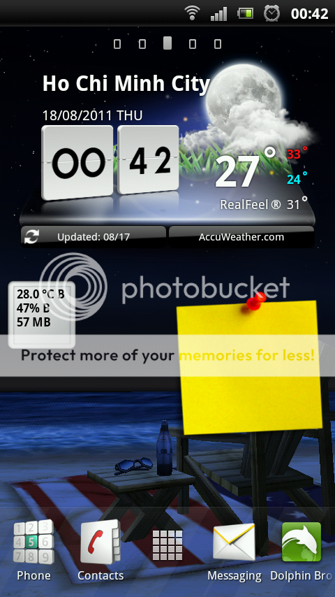 LG Optimus 2x weather widget port for 2.1+ | Viết bởi mercury_beta